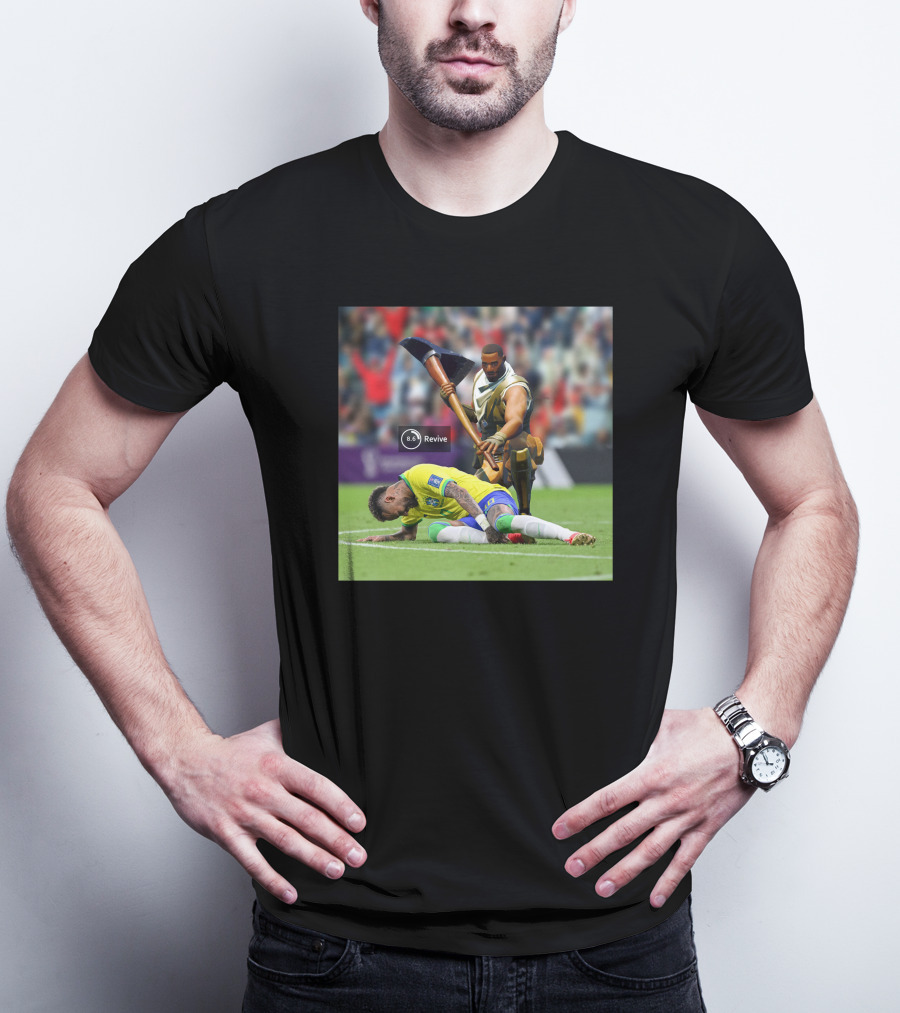 Fortnite Character Reviving Neymar On Soccer Field T-Shirt