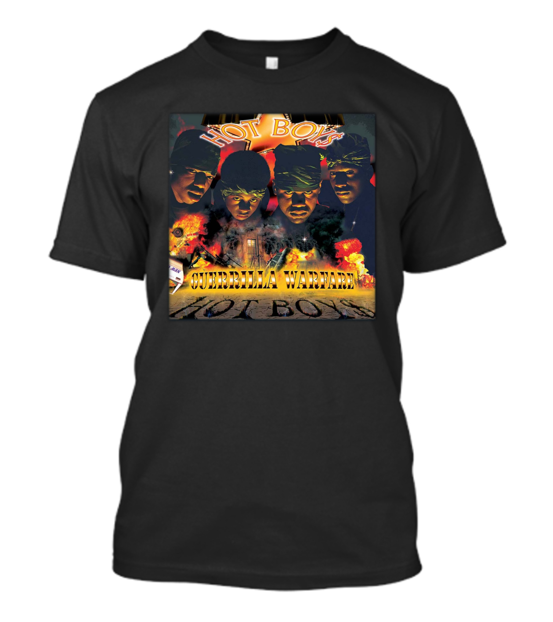 Metro Boomin Hot Boys Guerrilla Warfare Explosion And Bandana Faces T-Shirt