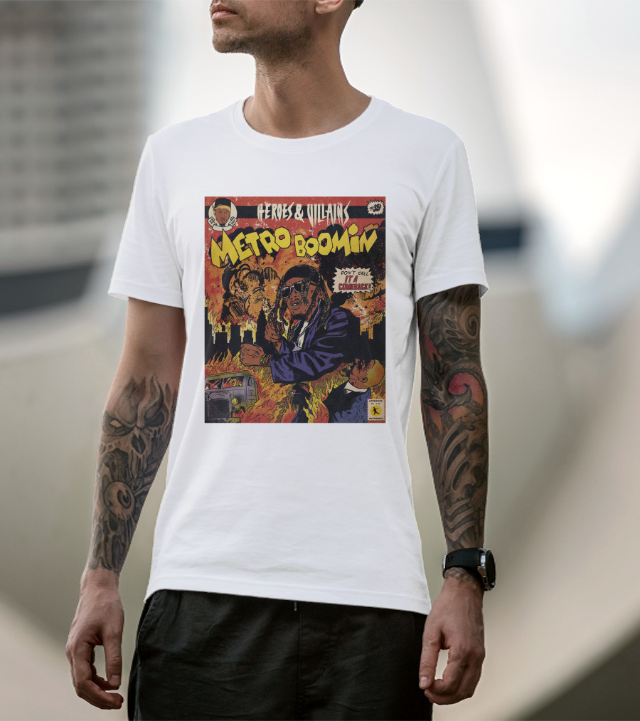 Heroes And Villains Metro Boomin Don't Call It A Comeback Comic T-Shirt