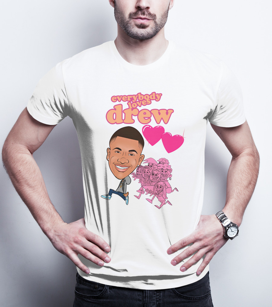 Tdashrich Tequan Richmond Everybody Loves Drew Hearts Cartoon Characters T-Shirt