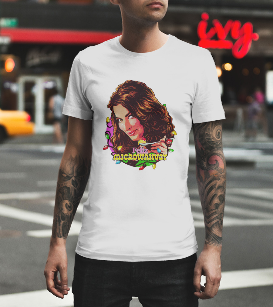 Nordacious Feliz Microwahvey Christmas Lights T-Shirt
