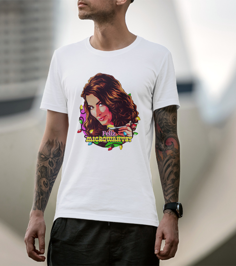 Nordacious Feliz Microwahvey Christmas Lights T-Shirt