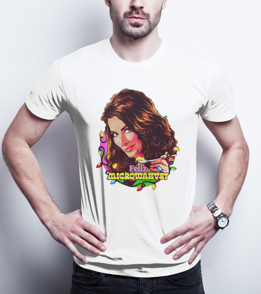 Nordacious Feliz Microwahvey Christmas Lights T-Shirt