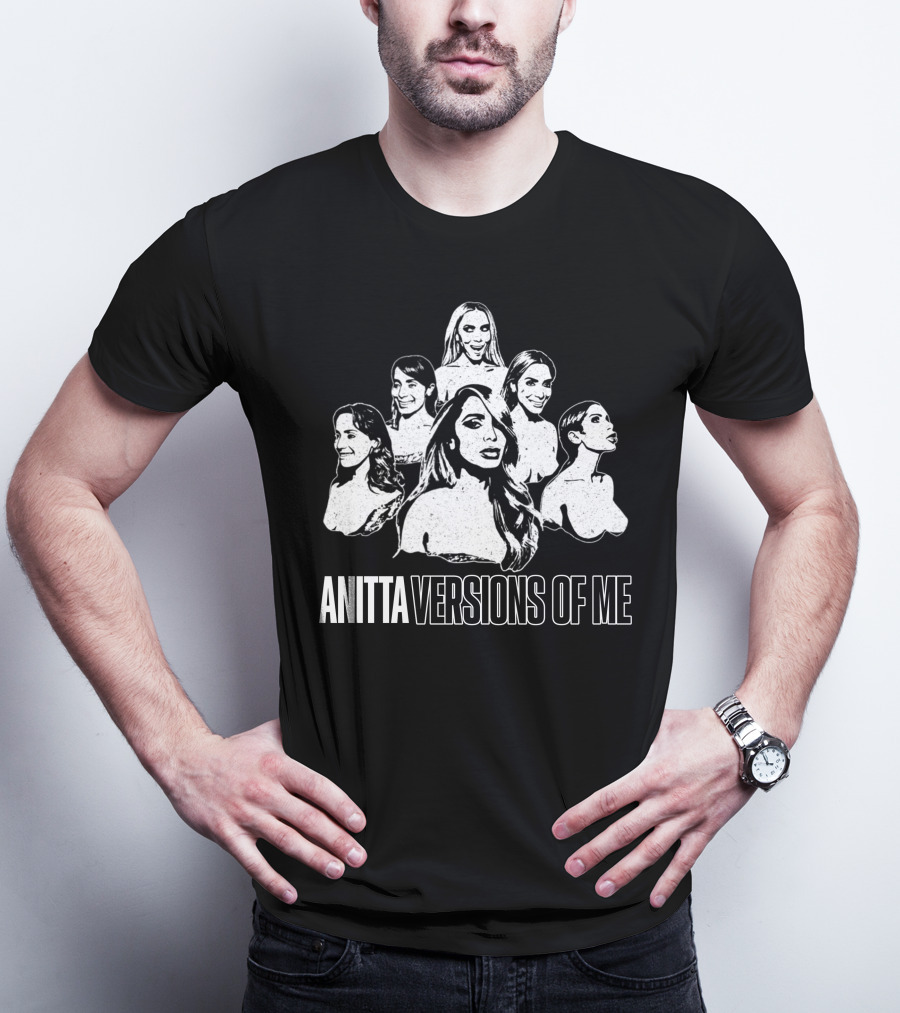 Anitta Versions Of Me Monochrome Fan Account T-Shirt