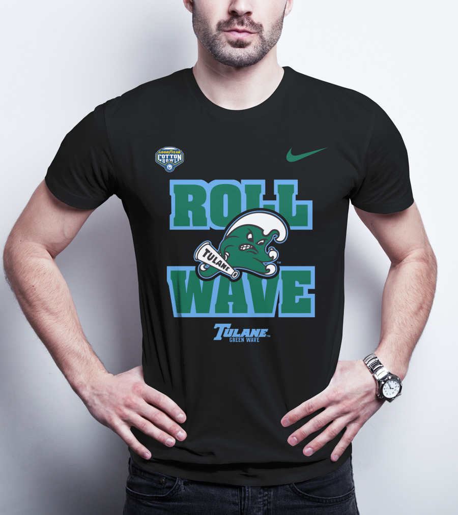 GoodYear Cotton Bowl Roll Wave Tulane Green Wave T-Shirt
