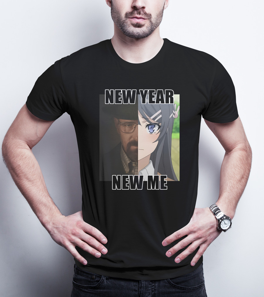 New Year New Me Walter White Anime Crossover T-Shirt