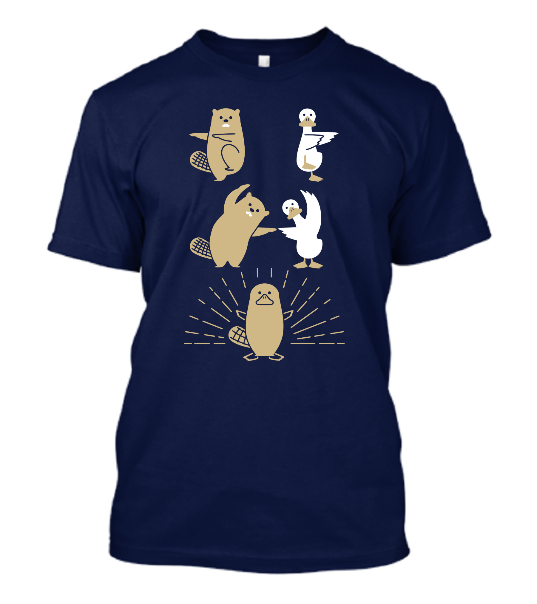 Robin Lopez Platypus Evolution Duck Beaver Dance T-Shirt