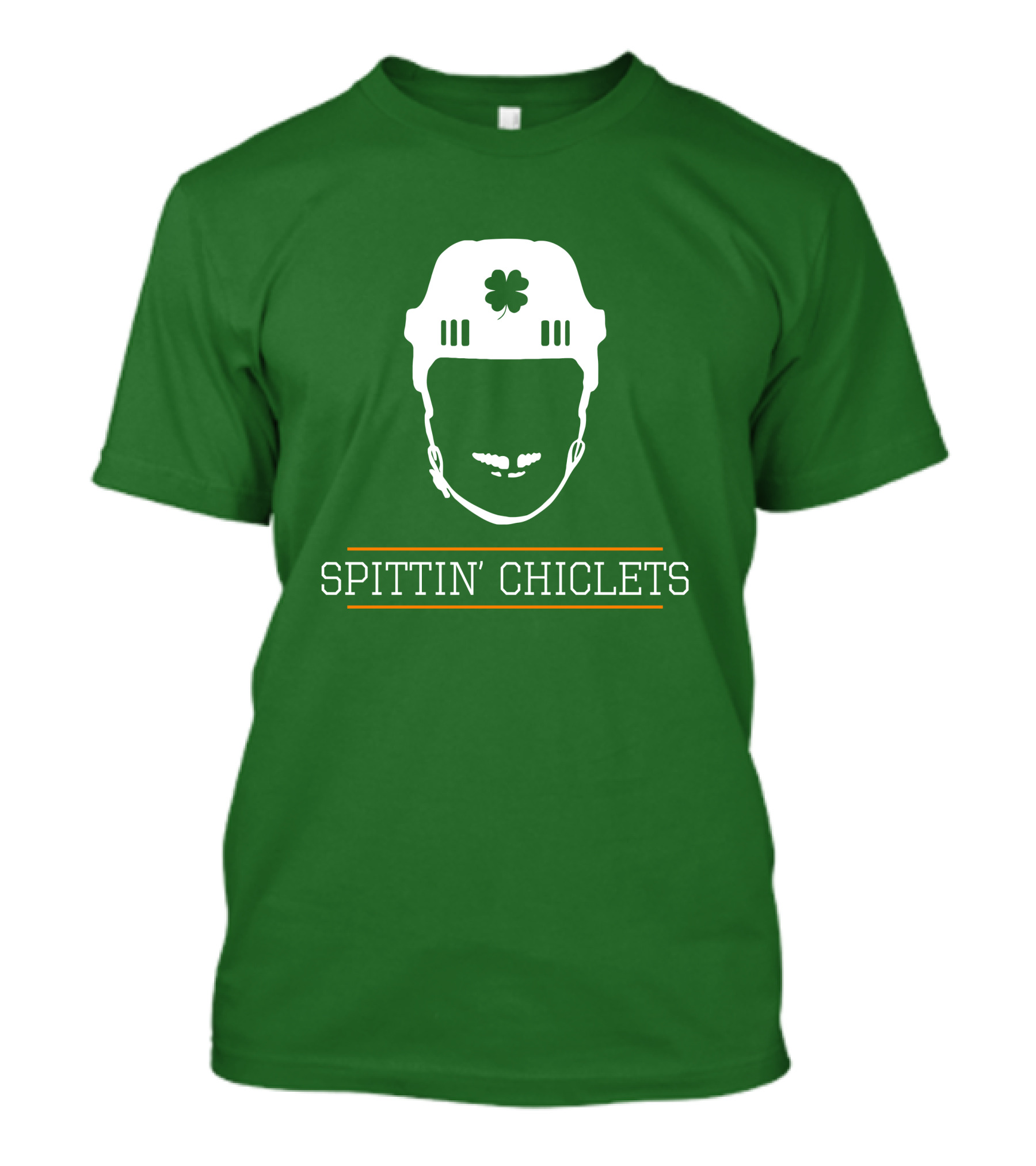 Spittin Chiclets Hockey Helmet Clover Green T-Shirt