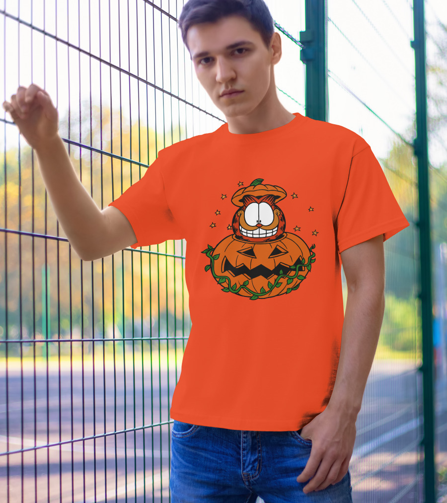 Garfield Jack-O'-Lantern Halloween Pumpkin T-Shirt