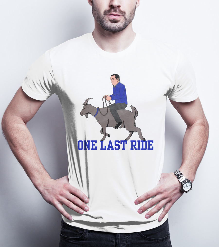 One Last Ride Goat Rider Blue T-Shirt
