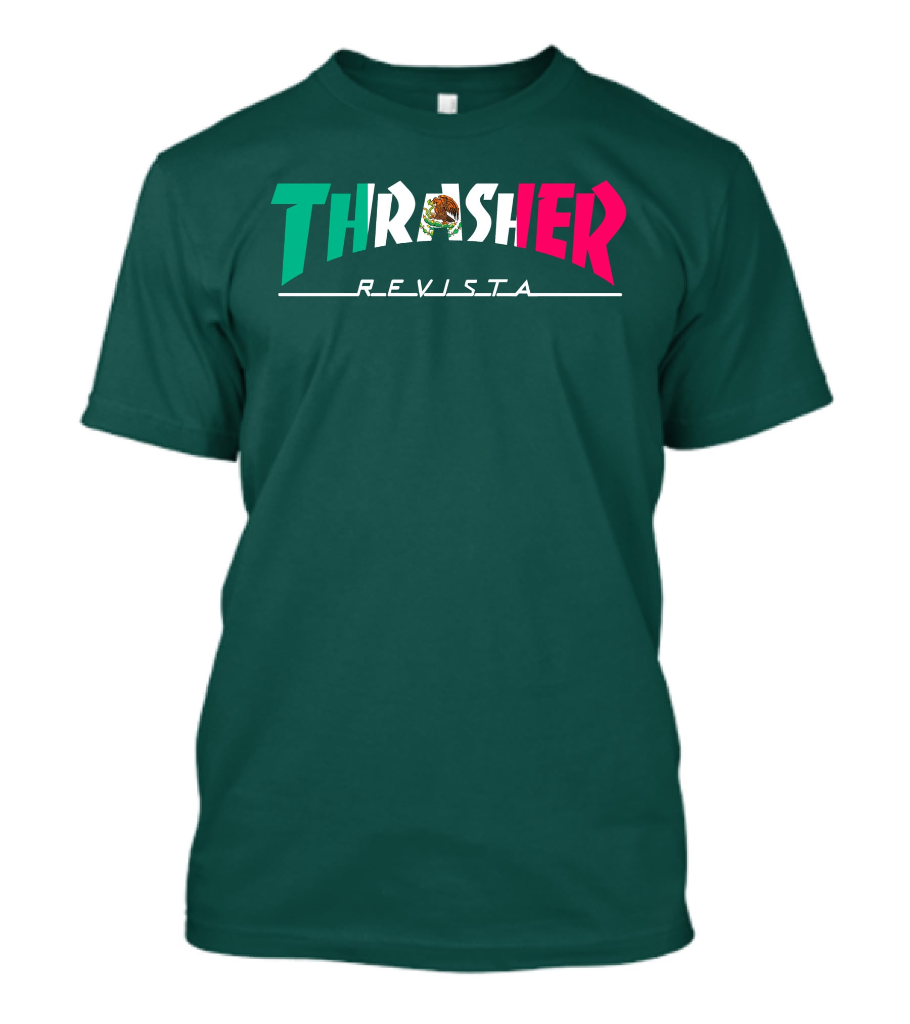 Thrasher Revista Mexican Flag Colors T-Shirt