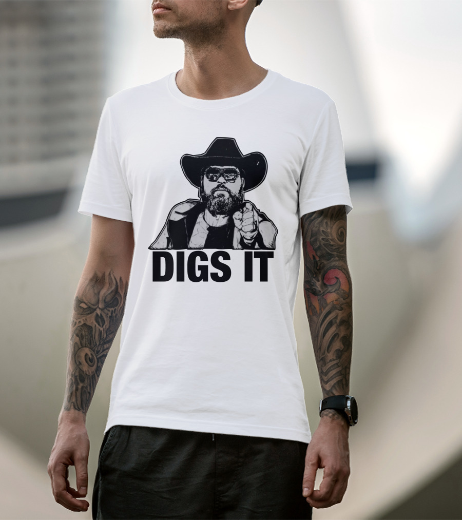 Pat McAfee Cowboy Style Digs It Rugged Look T-Shirt