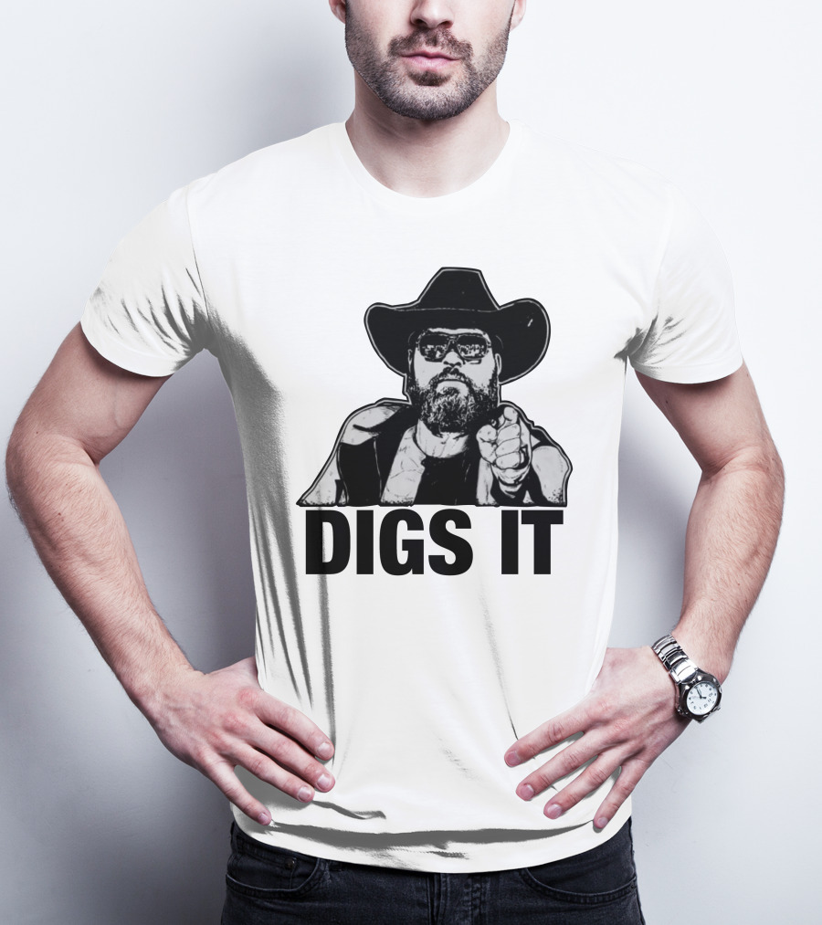 Pat McAfee Cowboy Style Digs It Rugged Look T-Shirt
