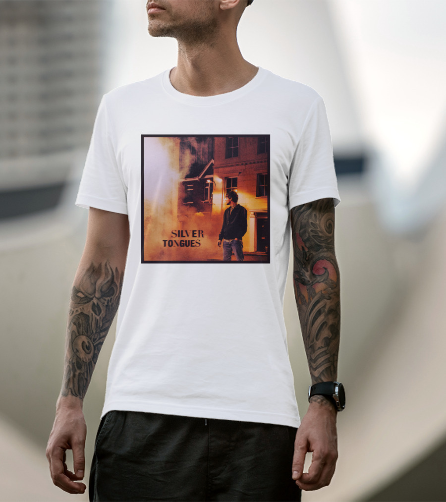 Silver Tongues Urban Night Scene T-Shirt