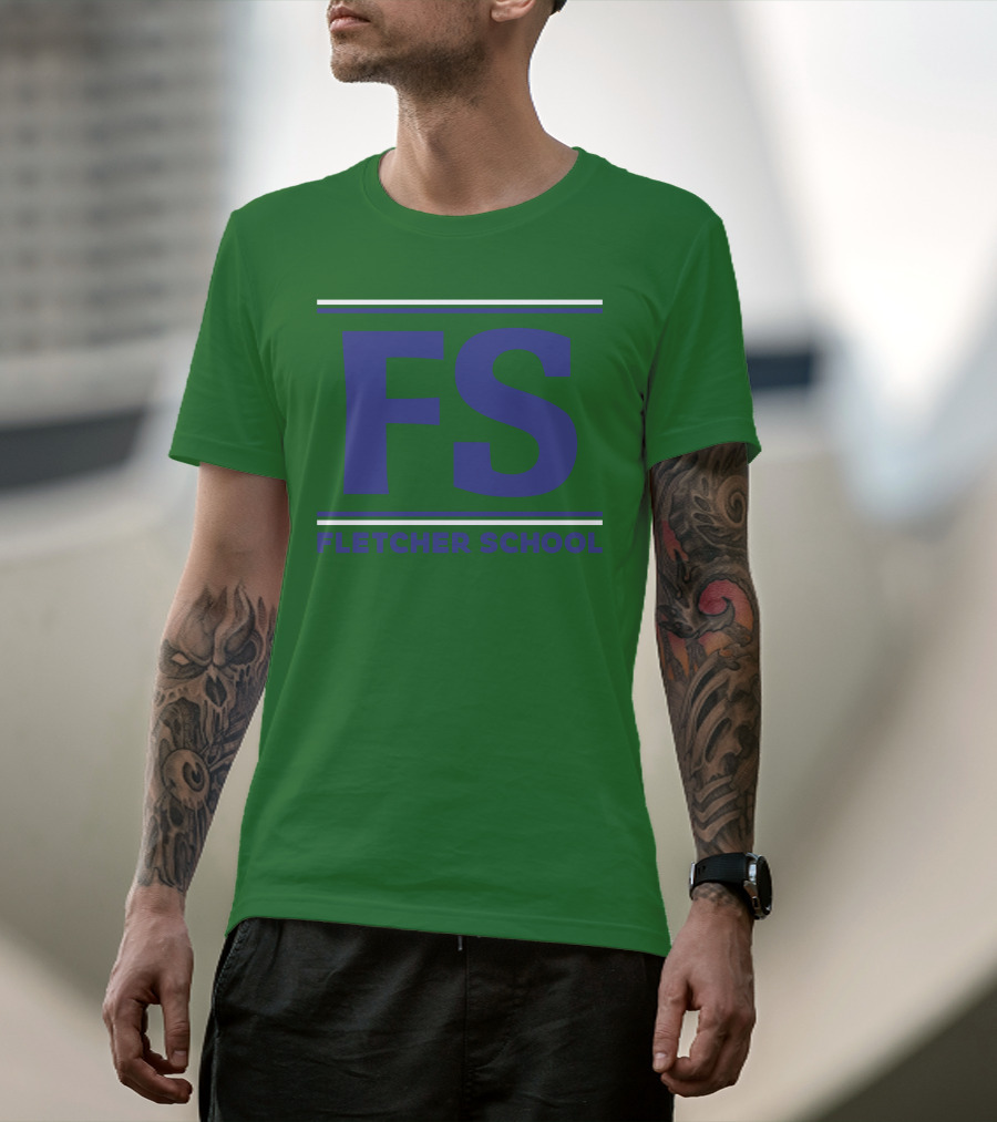 FS Fletcher School Green Background T-Shirt
