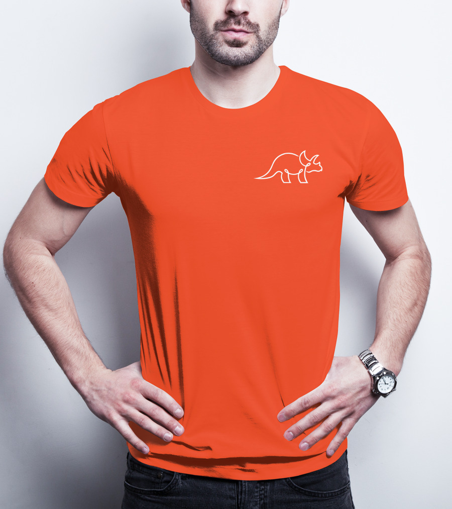 The Try Guys Dinosaur Outline Triceratops T-Shirt