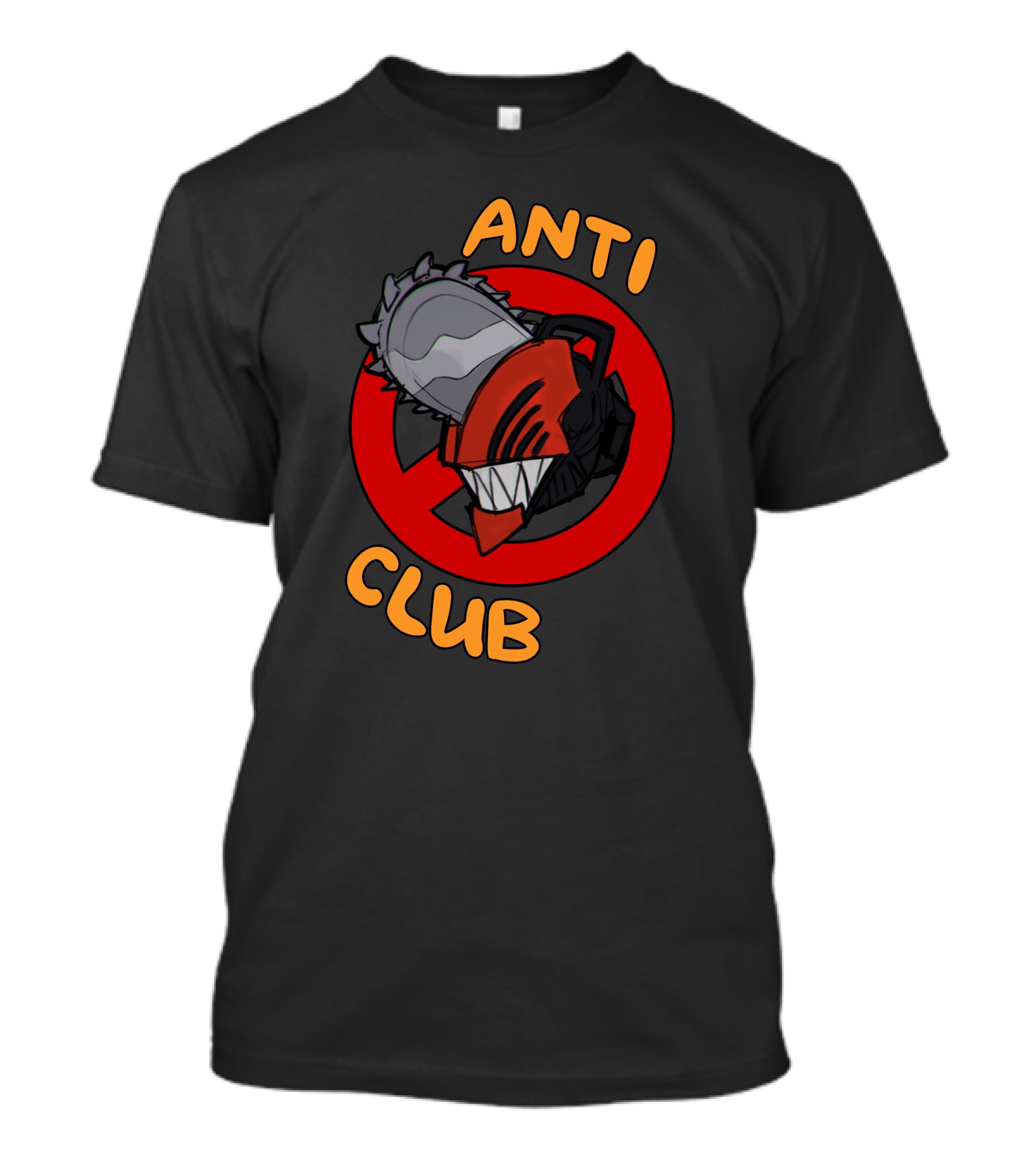 Chain Saw Man Anti Club Chainsaw Head With Red No Sign T-Shirt