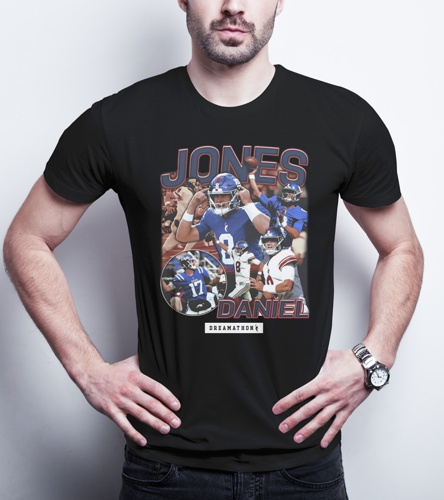 Jones Daniel Dreamathon Football Giants Quarterback Athlete T-Shirt