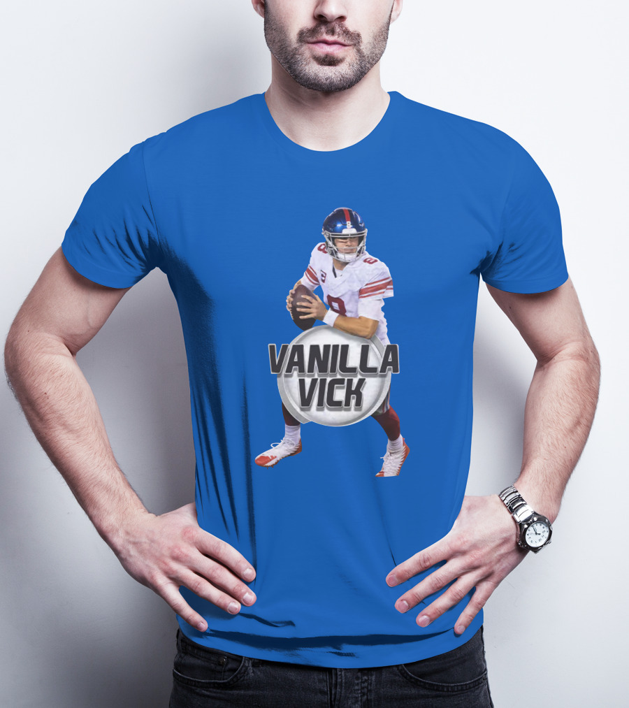 Vanilla Vick Football Quarterback Blue Jersey T-Shirt