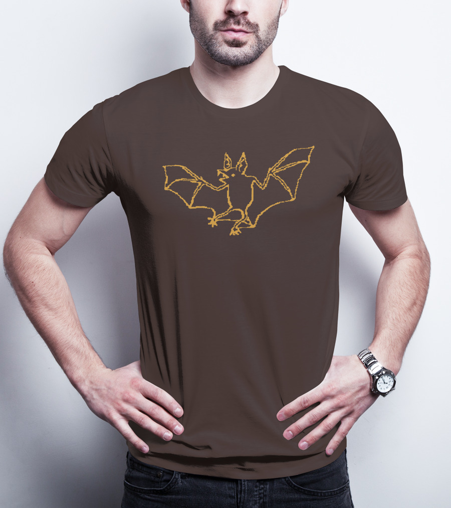 Cave Town Bat Sketch Knit T-Shirt