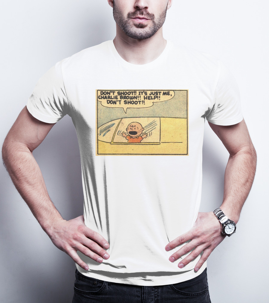 Don't Shoot It's Just Me Charlie Brown Help Don't Shoot T-Shirt