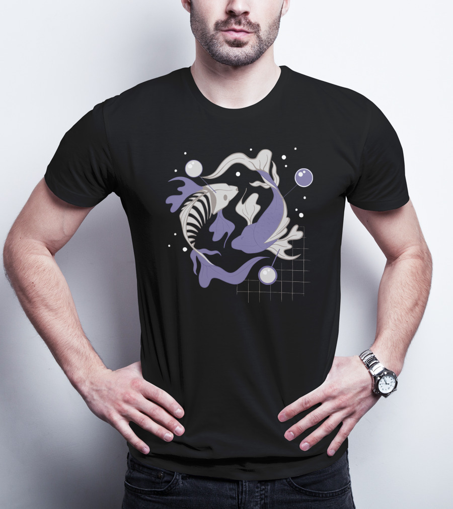 Fish Fosh Yin Yang Style Fish T-Shirt