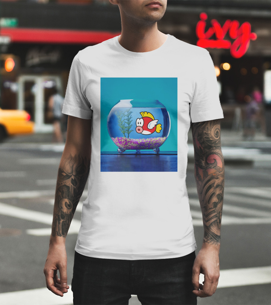 Nintendo Mario Cheep Cheep Fish Bowl T-Shirt