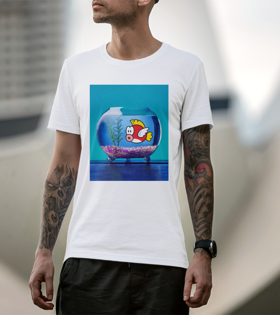 Nintendo Mario Cheep Cheep Fish Bowl T-Shirt