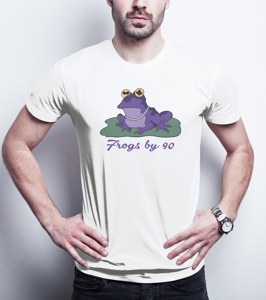 Frogs By 90 Purple Frog On Lily Pad T-Shirt