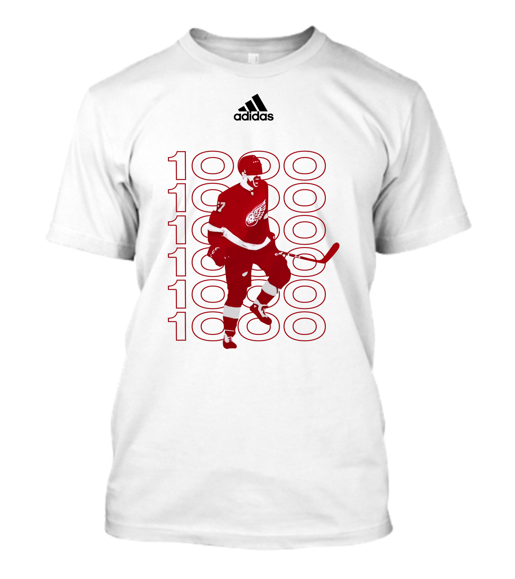 Detroit Red Wings 1000 Games Celebration Player T-Shirt