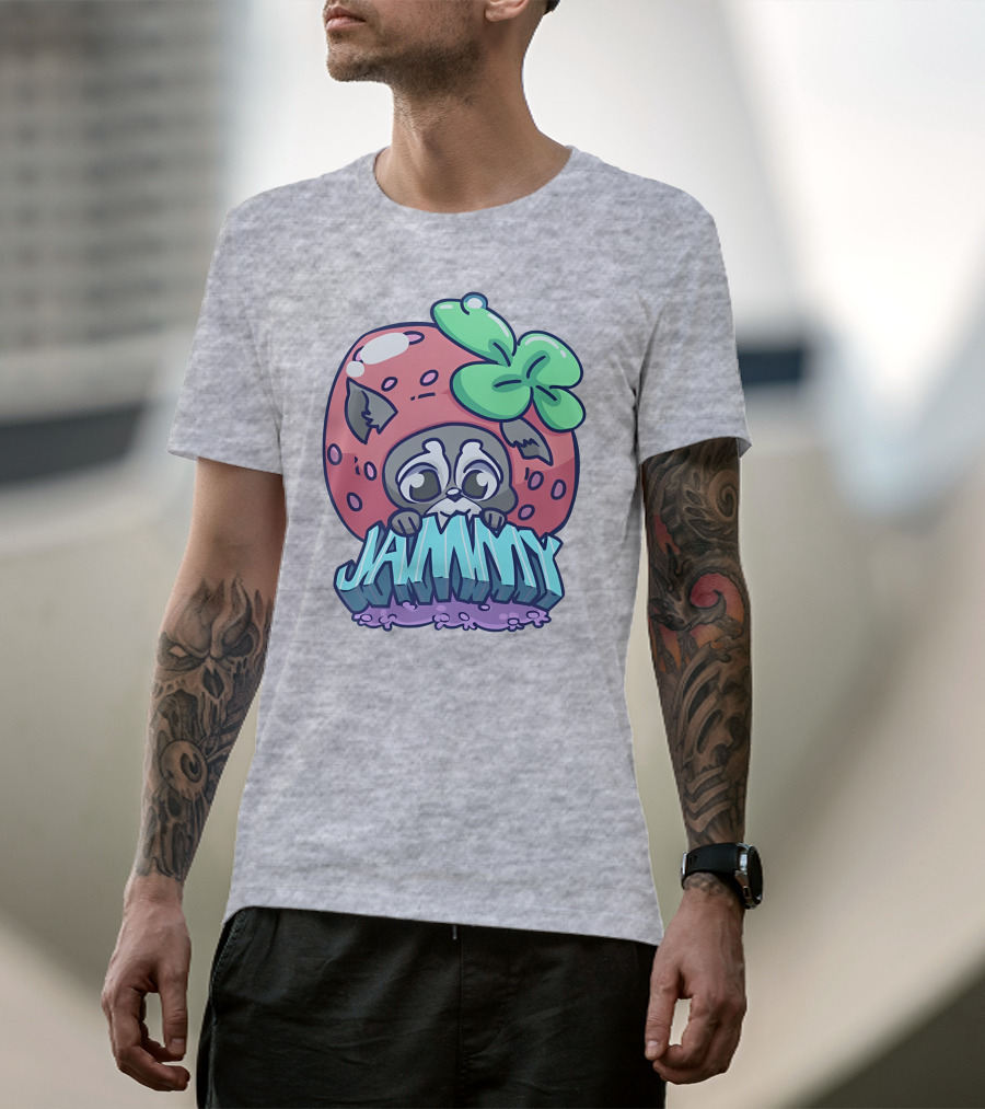 Jamplan Shop Jammin' Cute Strawberry Animal Jammy T-Shirt