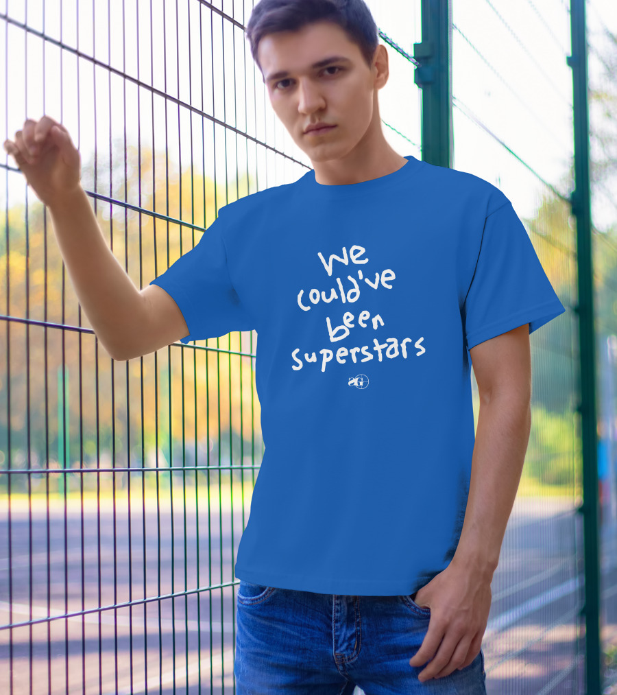 We Could've Been Superstars AG Blue Text T-Shirt