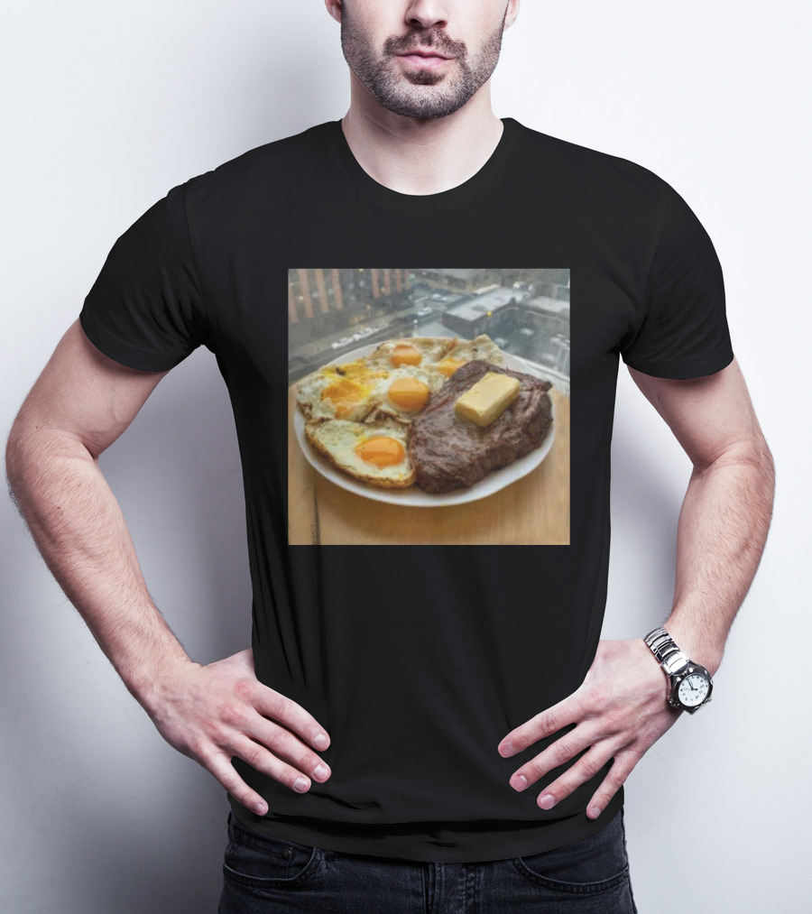 Steak And Eggs With Butter Plate T-Shirt