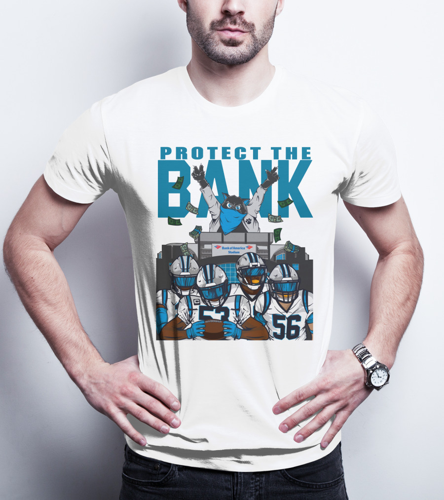 PROTECT THE BANK Bank Of America Stadium Football Team Gear T-Shirt