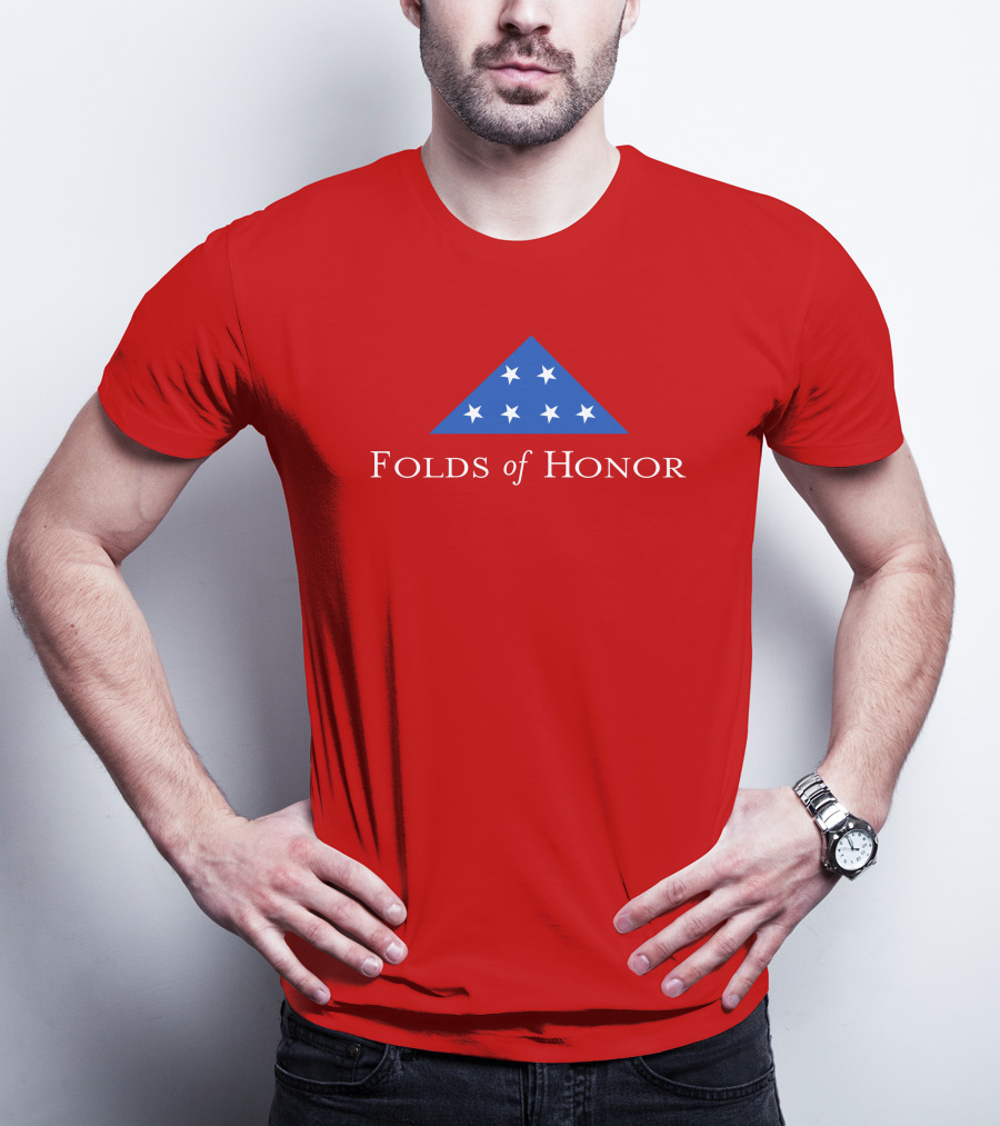 Dan Bongino Folds Of Honor Stars Triangle Blue T-Shirt