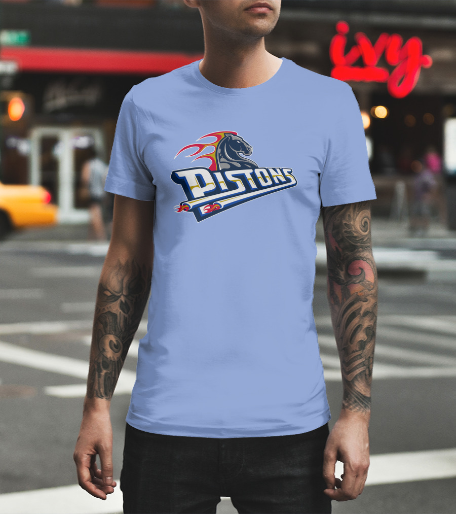 Pistons Horse Flames T-Shirt