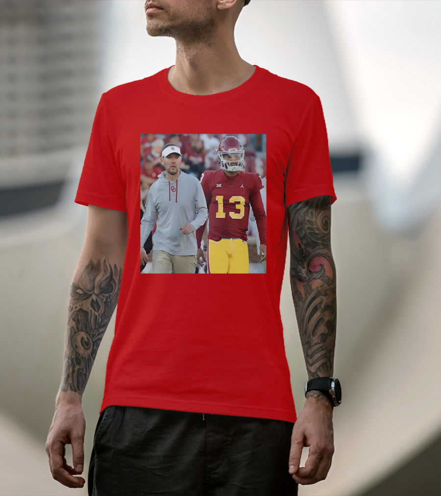 Caleb Williams And Spencer Rattler Oklahoma Football Showdown T-Shirt