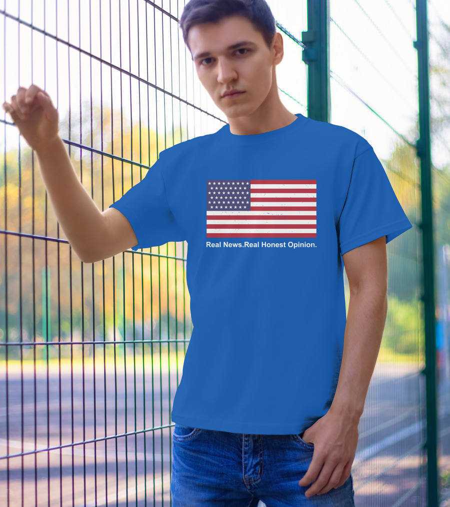 Real News Real Honest Opinion American Flag T-Shirt