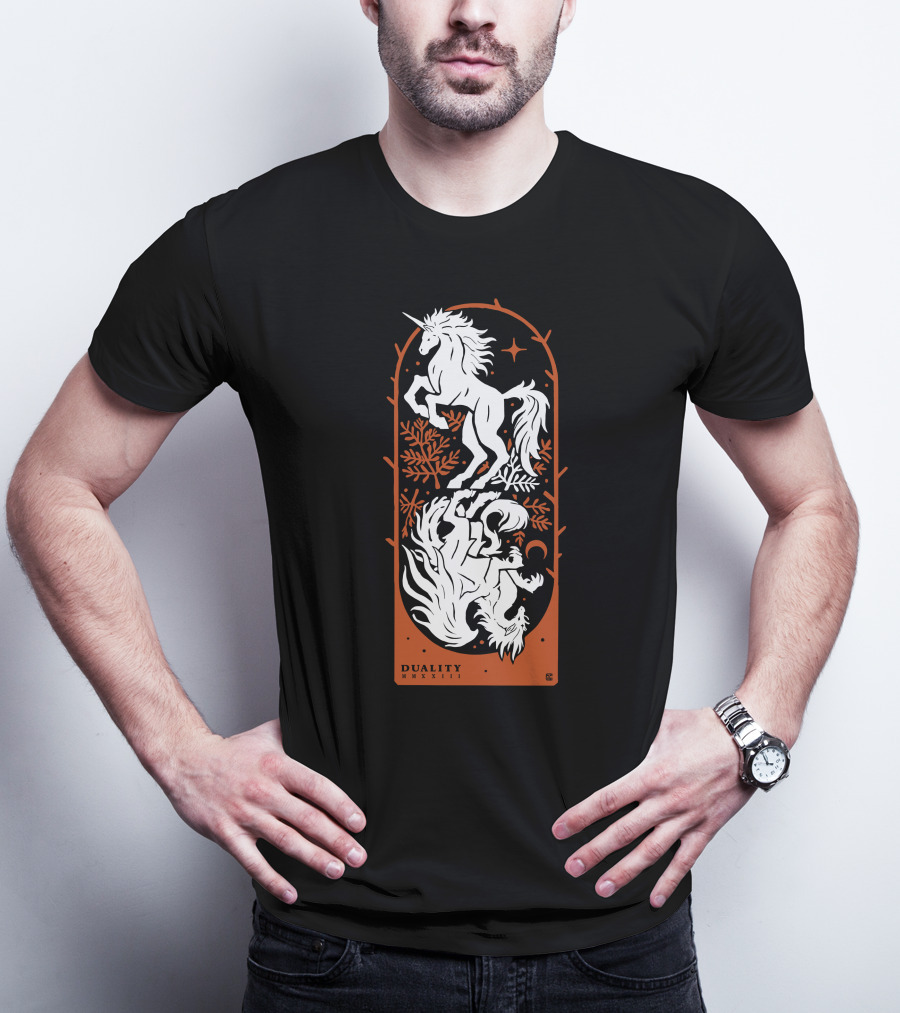Duality Unicorn And Dragon Mystic T-Shirt