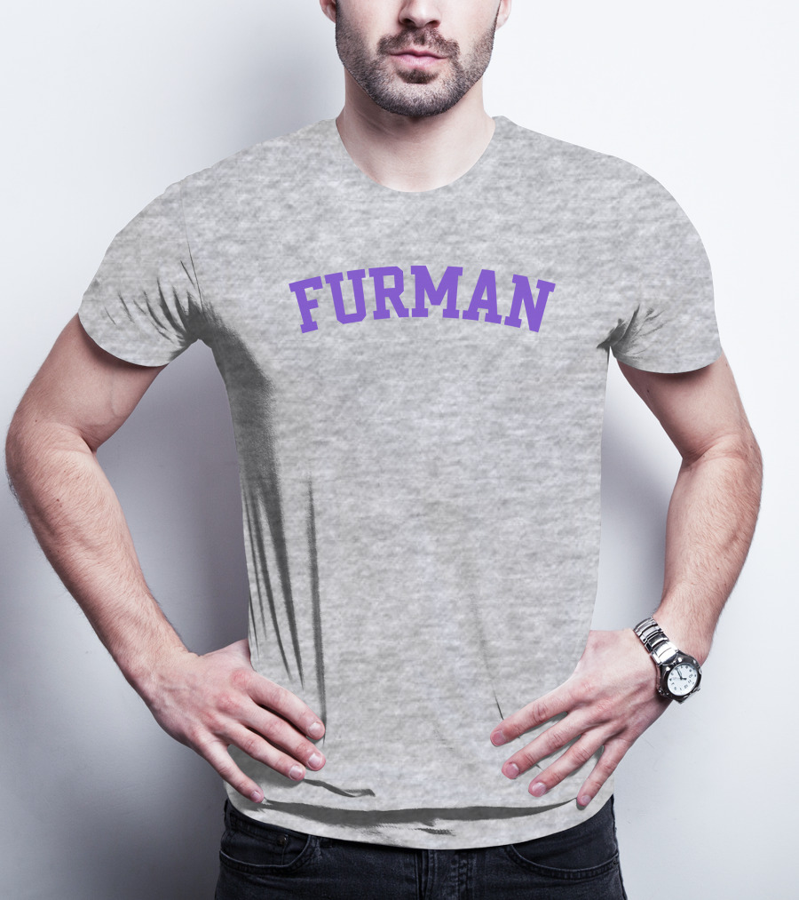 Furman University Purple Text T-Shirt
