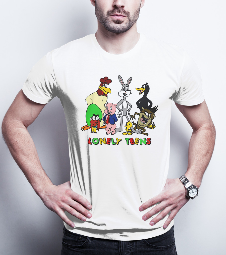 Lonely Teens Cartoon Group With Bugs Bunny And Friends T-Shirt