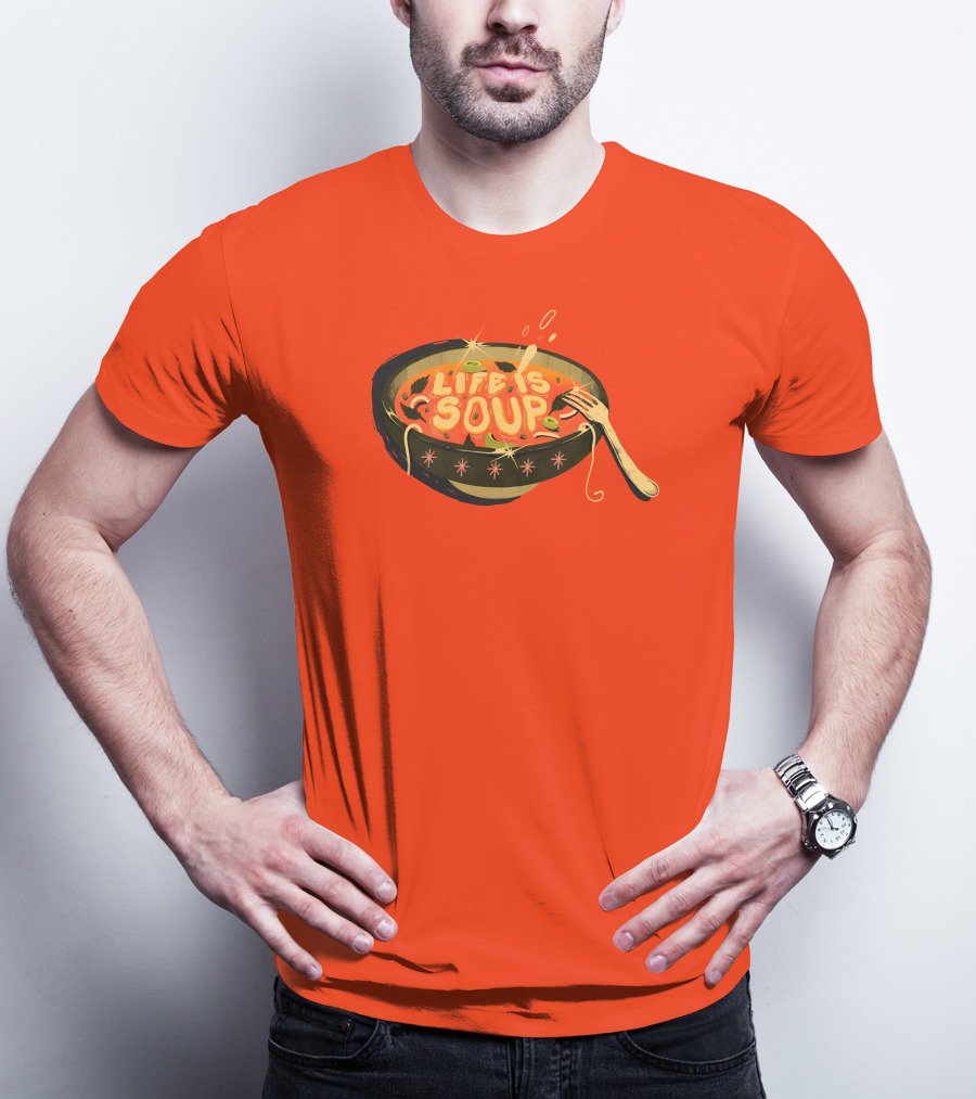 Galactixy Illustrations Life Is Soup Bowl T-Shirt