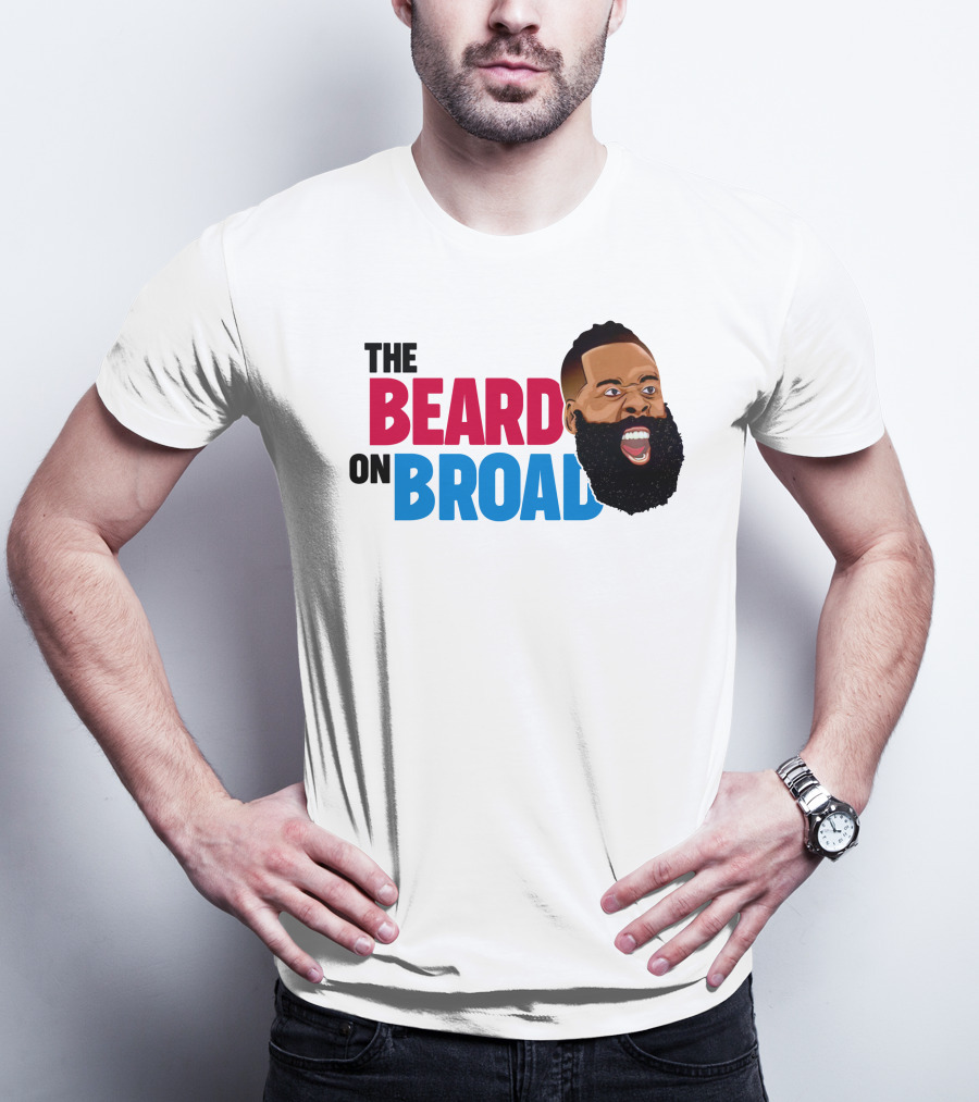 The Beard On Broad Basketball Icon Shouting T-Shirt