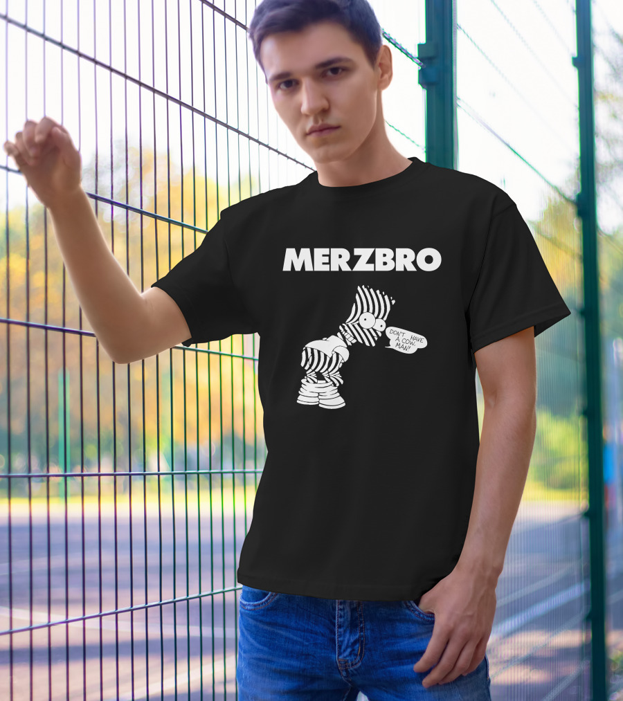 Merzbro Don't Have A Cow Man Bart Stripes T-Shirt