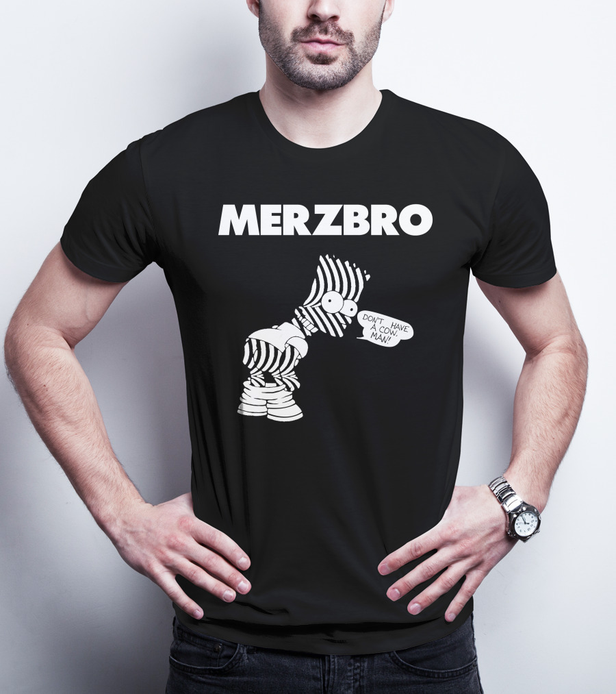 Merzbro Don't Have A Cow Man Bart Stripes T-Shirt
