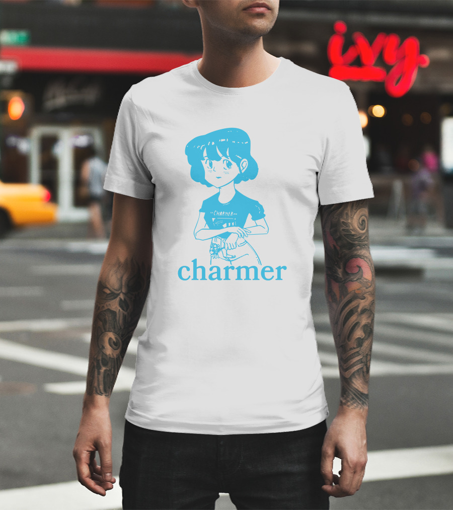 Charmer Merch Anime Girl Blue T-Shirt