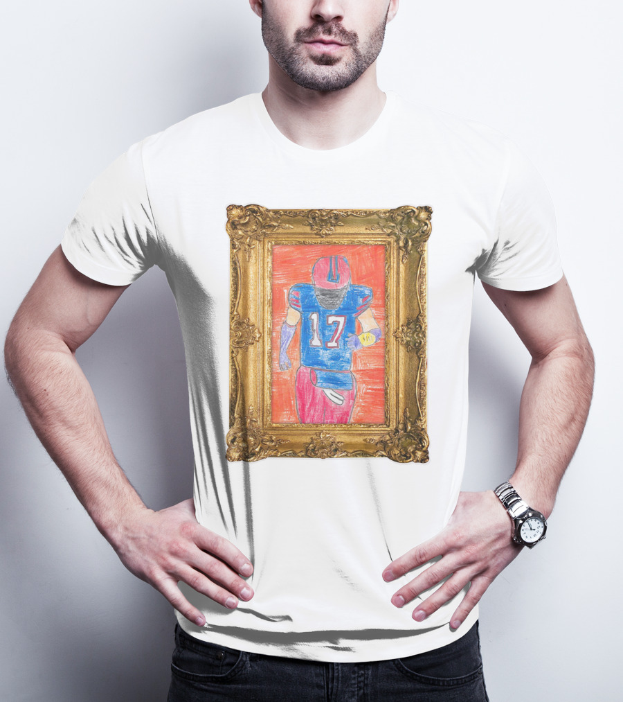 Grayson's Masterpiece 26 Store Football Art 17 In Ornate Gold Frame T-Shirt