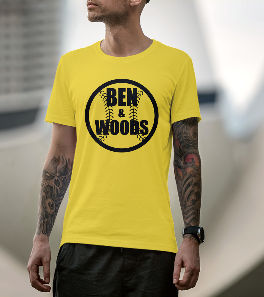 Ben And Woods Baseball Stitching Circle T-Shirt