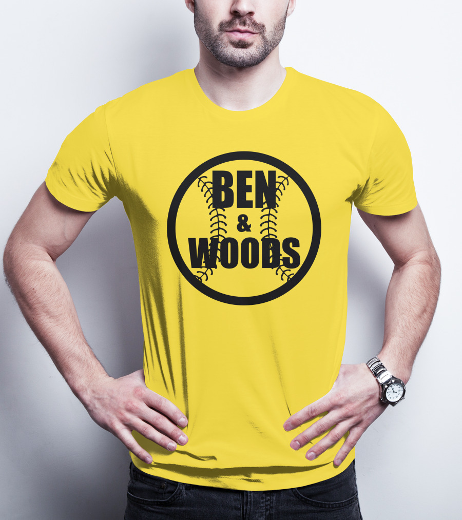 Ben And Woods Baseball Stitching Circle T-Shirt