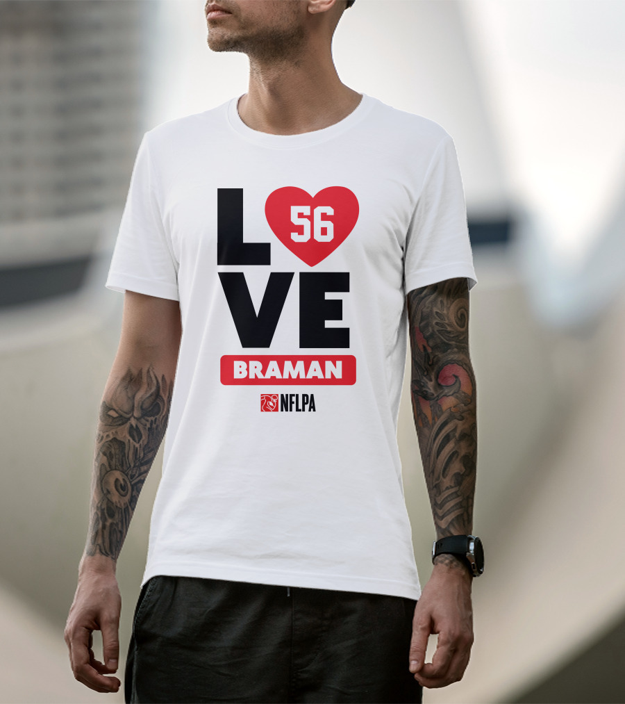 LOVE 56 BRAMAN NFLPA T-Shirt